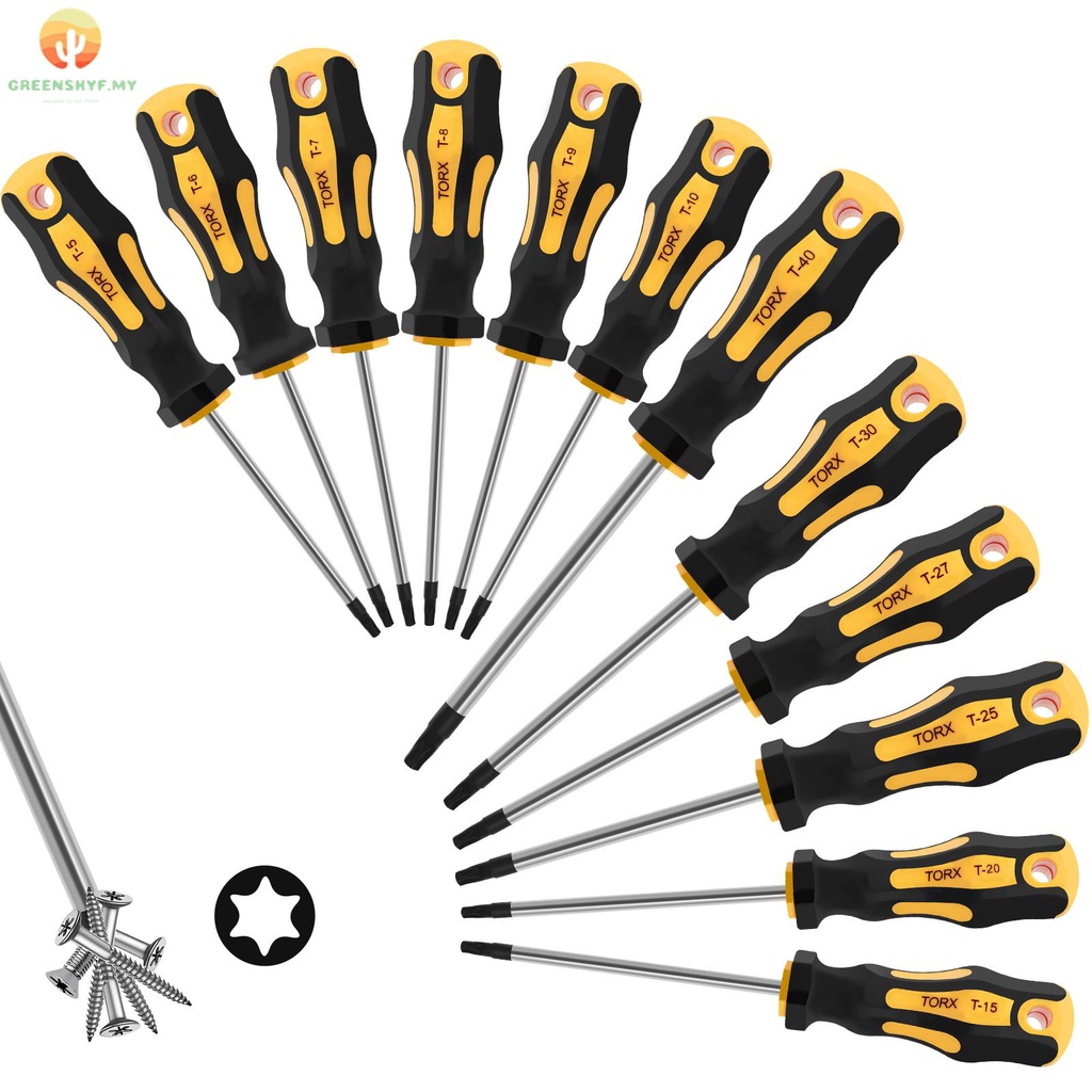 12Pcs Magnetic Screwdriver Set T5 to T40 Magnetic Torx Driver Star ...
