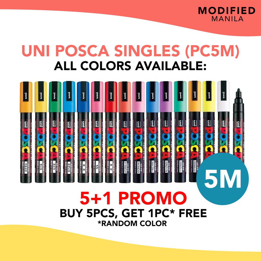 Spot sale￥[5M] Uni Posca Paint Marker PC-5M Medium Point (Per Piece ...