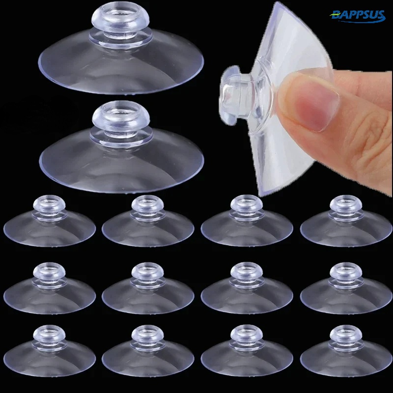 Transparent Suction Cup Rack Strong Vacuum Mushroom Head Sucker Wall ...