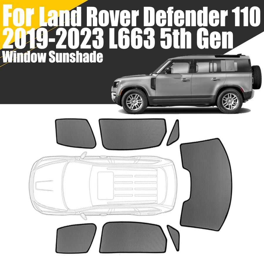 Custom Magnetic Car Window Sunshade For Land Rover Defender 110 L663 ...
