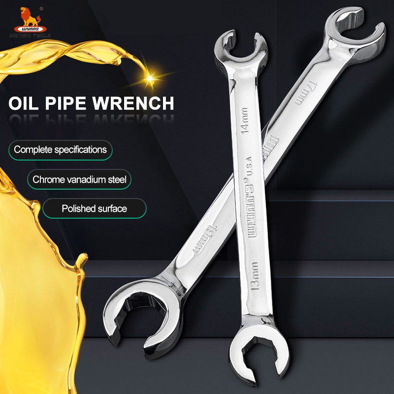 WYNN'S Flare Nut Wrench for Repair Fuel Tube Hose Oil Pipe Double Head ...