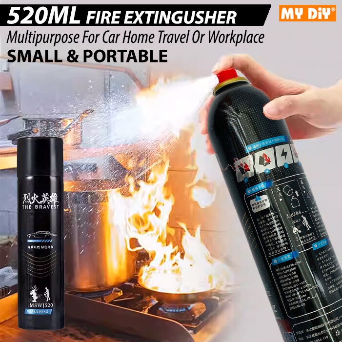 520ml THE BRAVEST Fire Extinguisher Multipurpose for Car Home Travel or ...