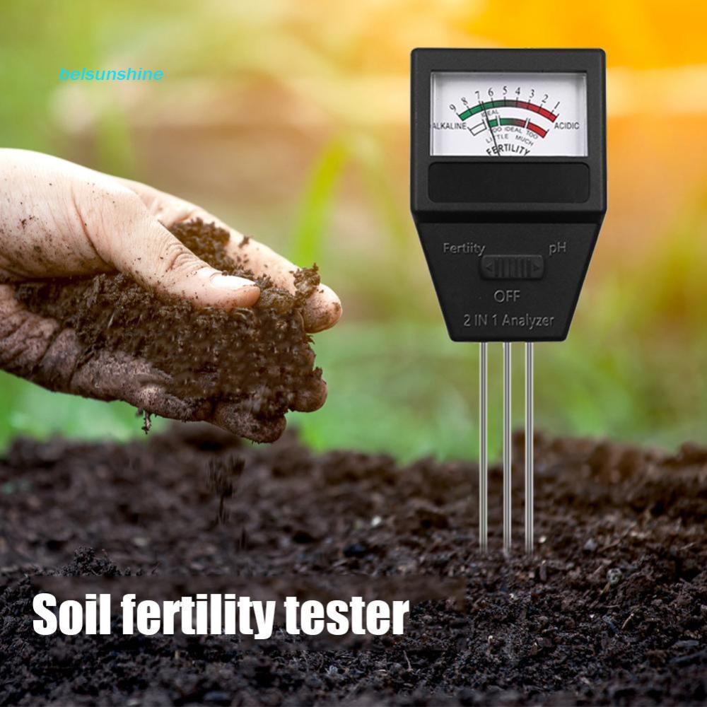 2 in1 Soil Moisture Sensor Meter Detector Garden Soil Fertility Tester ...