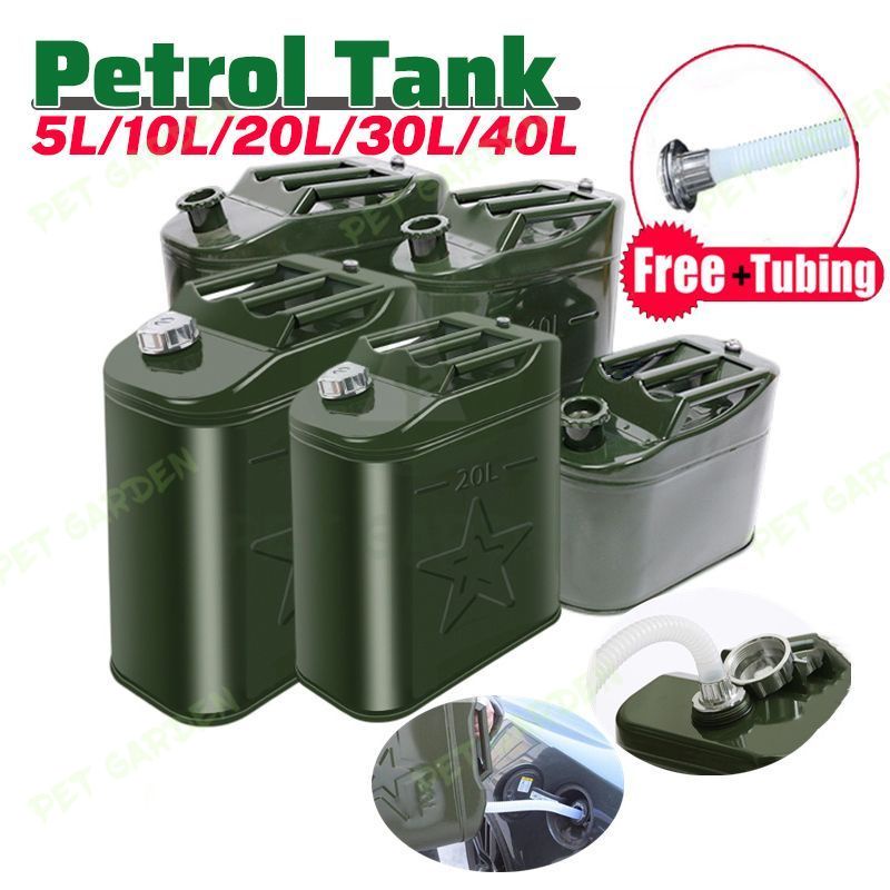 Spare Fuel Tank 5/10/20/30L/40L Petrol Tank Thickened Oil Drum Can Gas Gasoline Oil Container ...