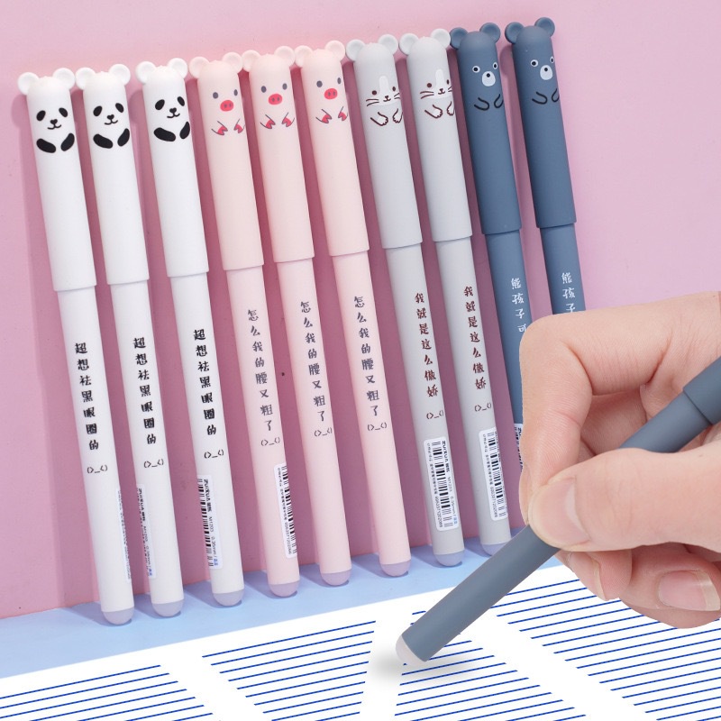 1pcs 0.35mm animal drawing erasable ballpoint pen/thermal eraser with ...