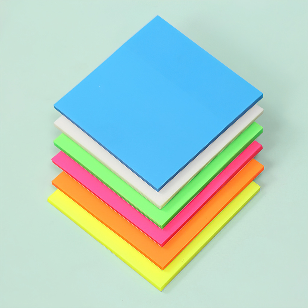 Plain colored note paper, simple 50-sheet square note sheet, basic note ...