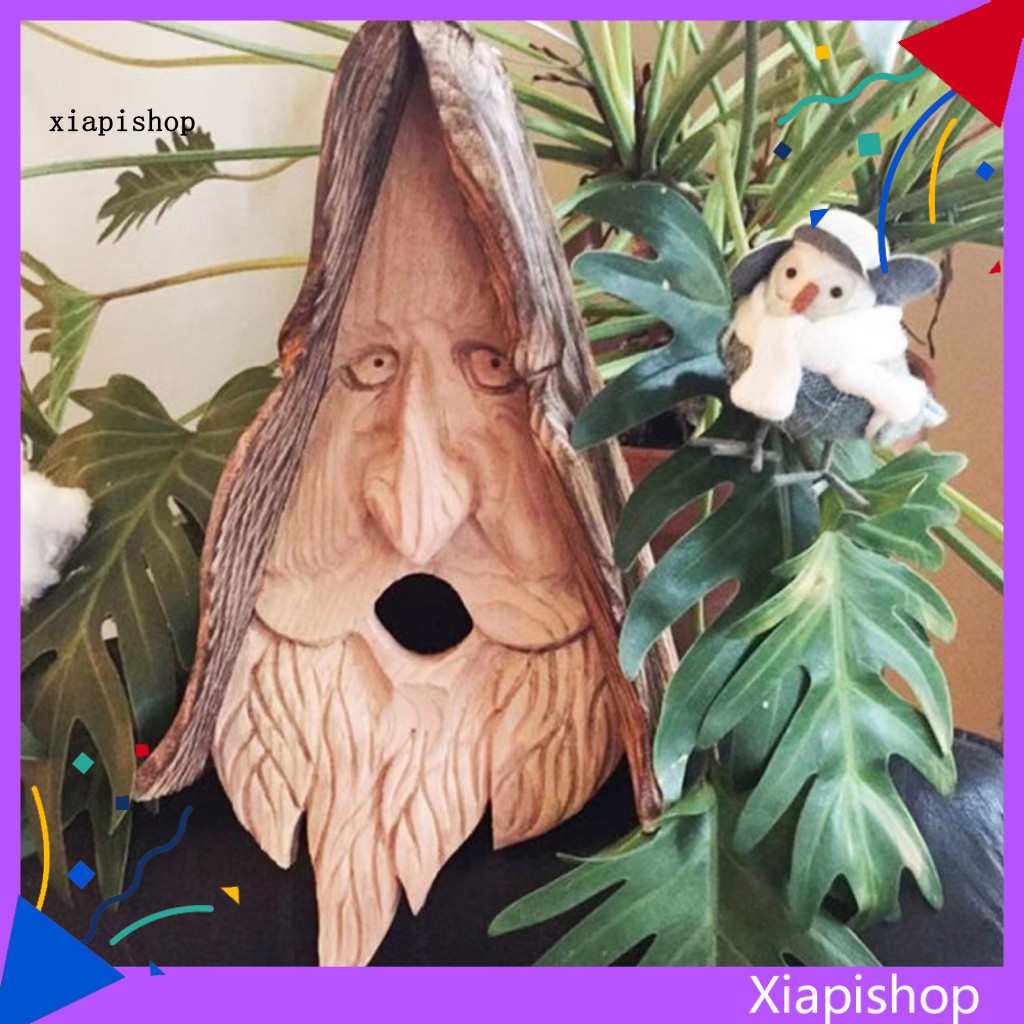 XPS Happy Spirit Birdhouse Ancient Tree Elf Birdhouse Hand-carved Human ...