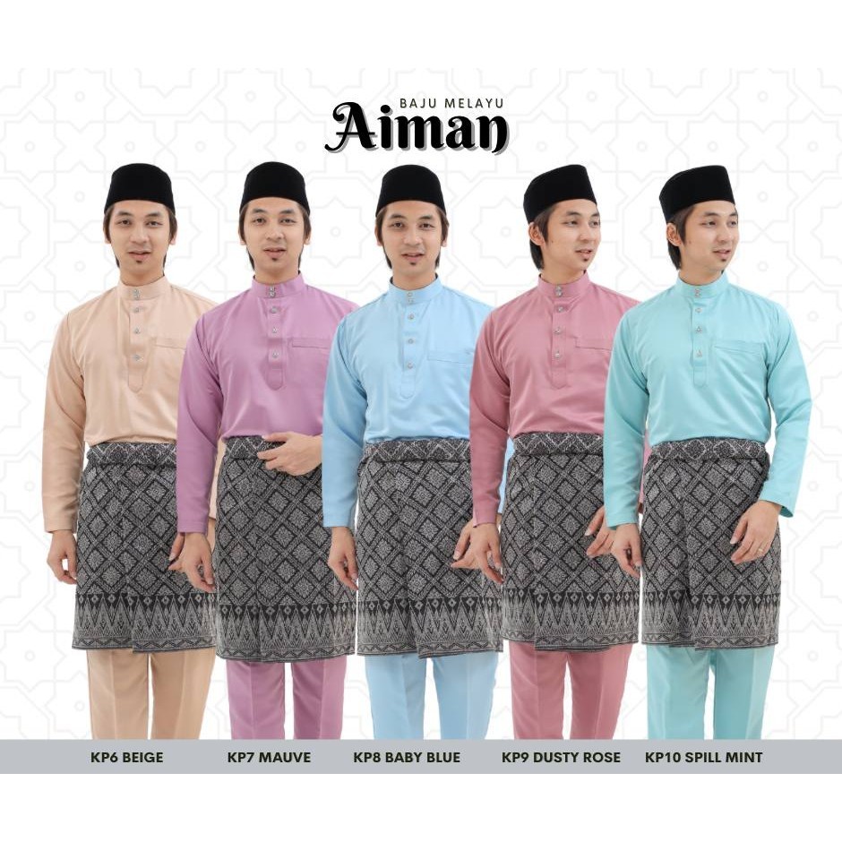 BAJU MELAYU CEKAK MUSANG BAJU RAYA MEN CLOTHING AIMAN (B) | Shopee Malaysia