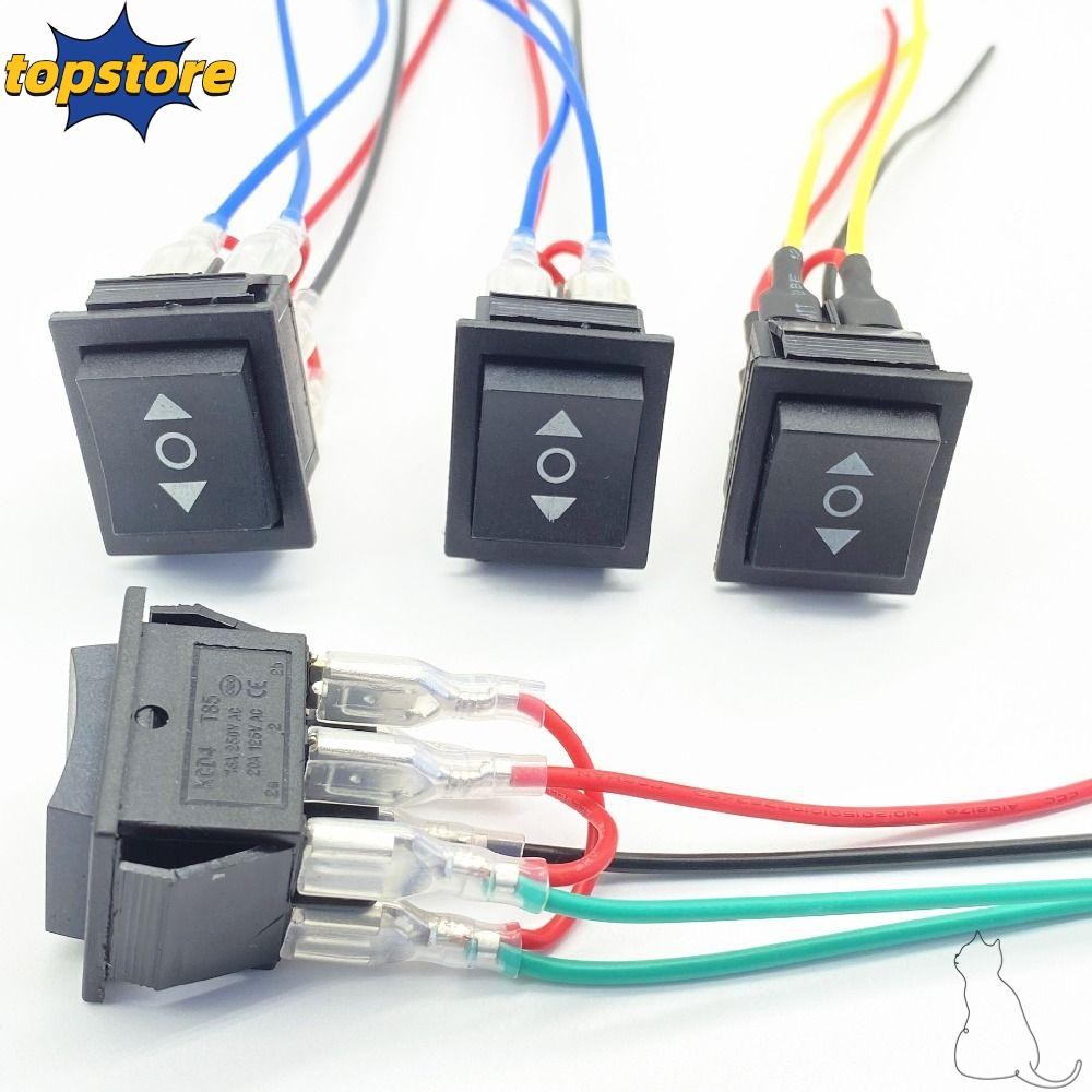 TOPSTORE Automatic Reset Switch, 220V 10A 6 Pin Momentary Polarity ...