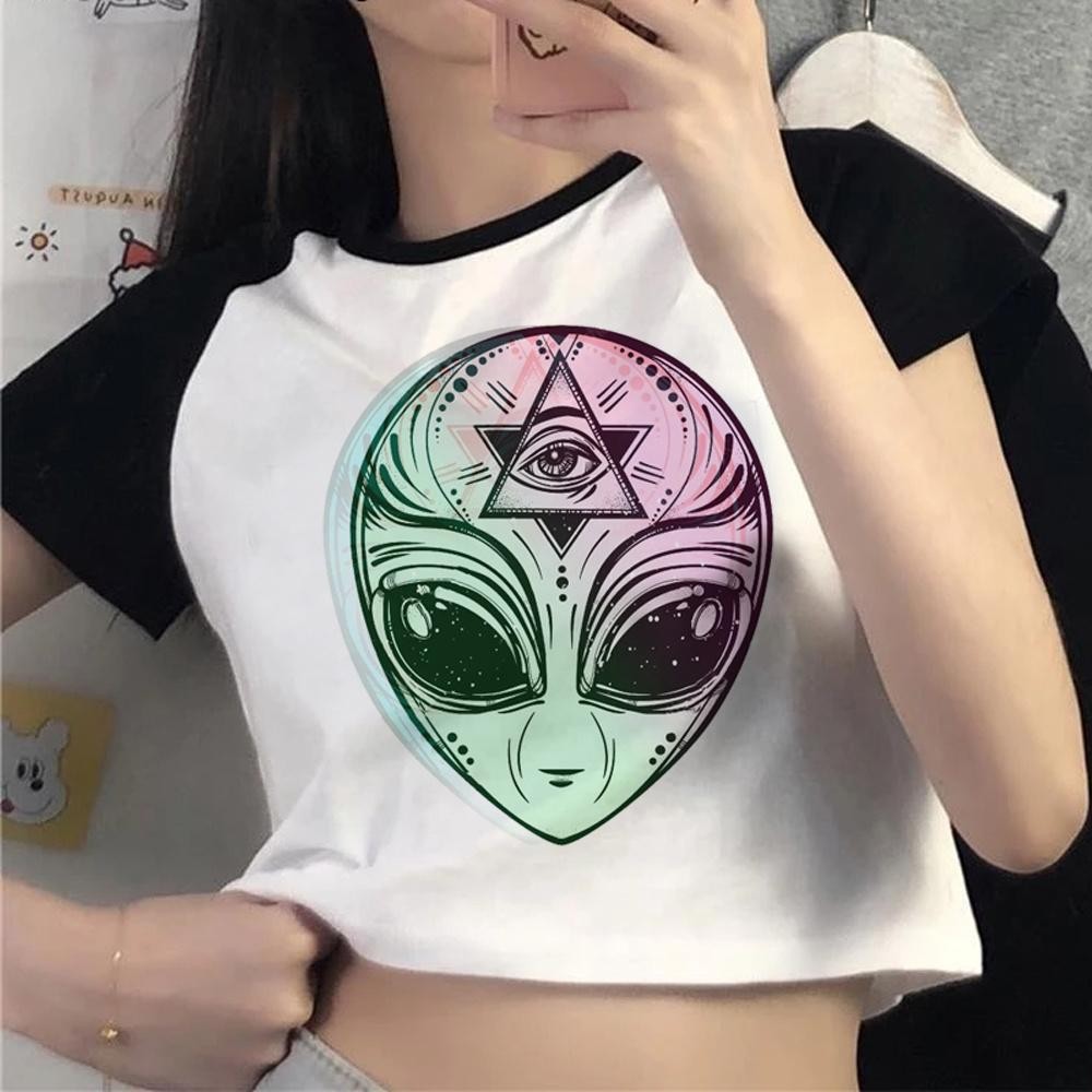 alien cyber y2k aesthetic crop top girl gothic fairy grunge 2000s ...