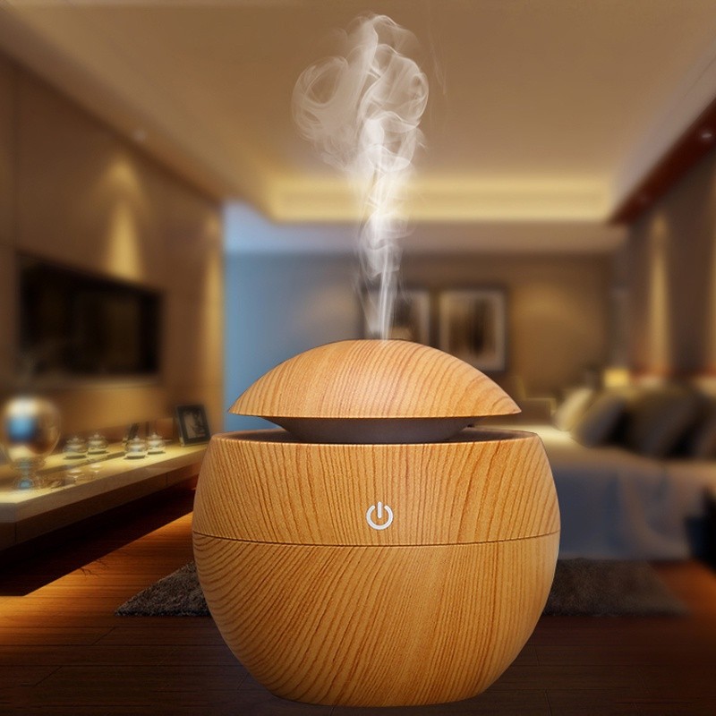 Taffware Air Humidifier Aromatherapy Oil Diffuser 130ml Wood Design ...