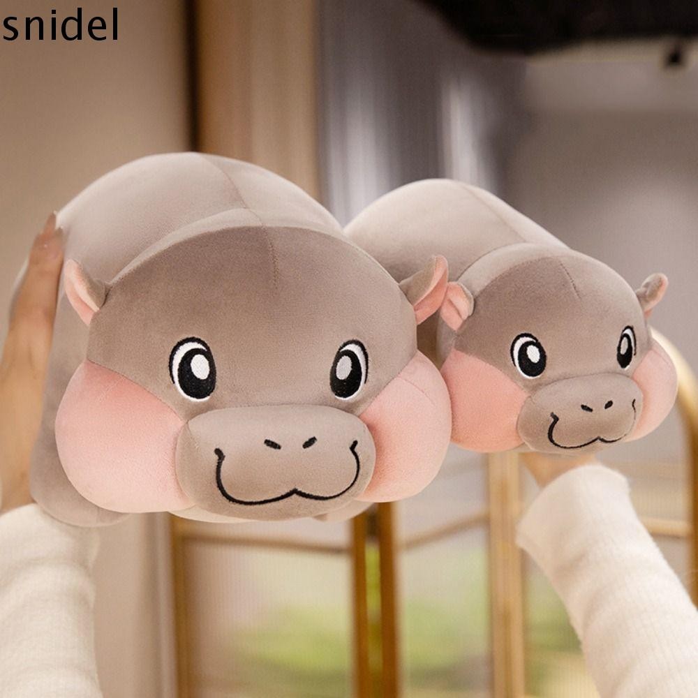 SNIDEL Plush Moo Deng Doll, Cartoon Chubby Hippo Plush Toy, Fluffy Cute ...
