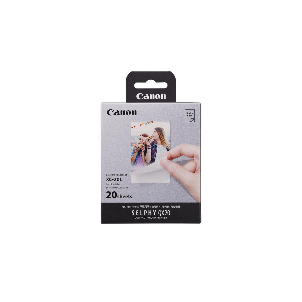 Canon XC-20L / XC-60L Paper Set for SELPHY QX20 | Card size sticker ...