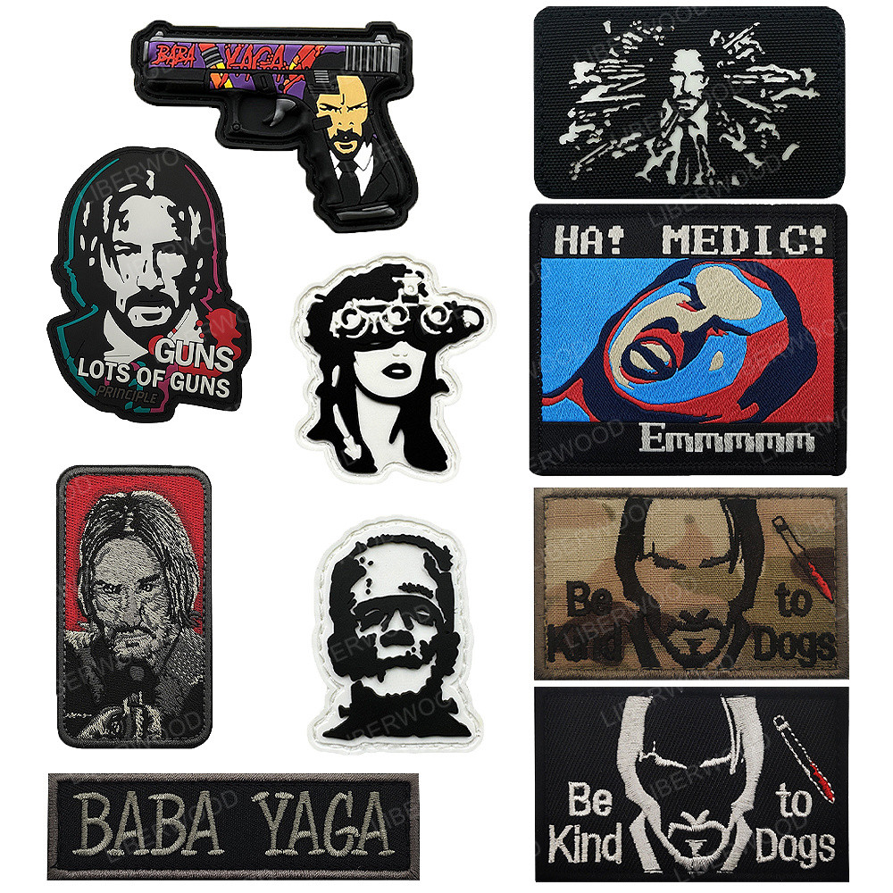 BABA YAGA Face Patches Hook Loop Garment Coat Tactical Vest Backpack ...