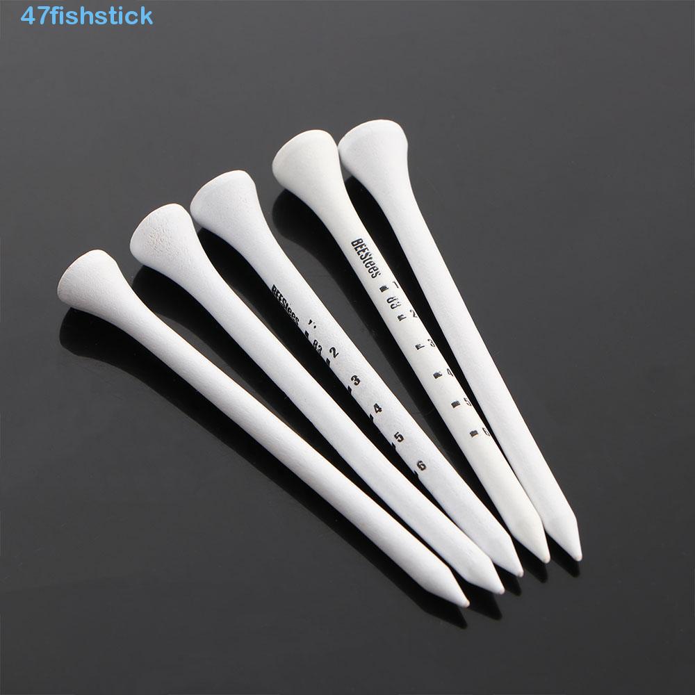 FISHSTICK Wooden Golf Holder Professional Tee Golf Tees 83mm White Digital 20pcs Scale Ball ...