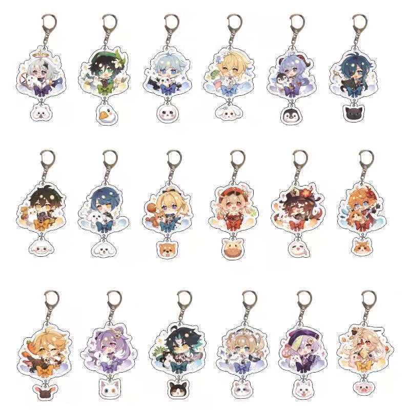 Hot Anime Game Genshin Impact Keychain Atataki Itto Kunikuzushi Xiao ...