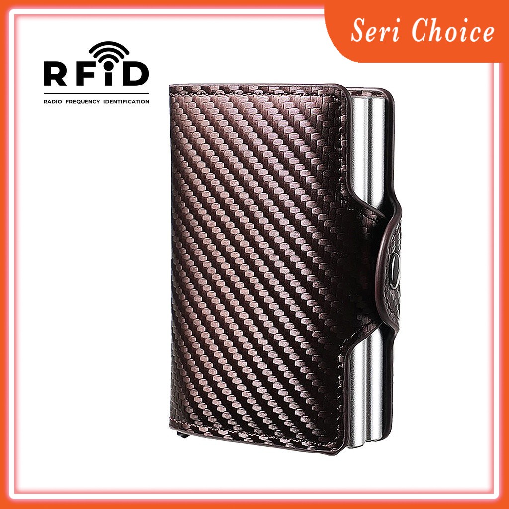 B173 RFID Wallet Card Holder Double Cases Dompet Lelaki Casual Man Card ...