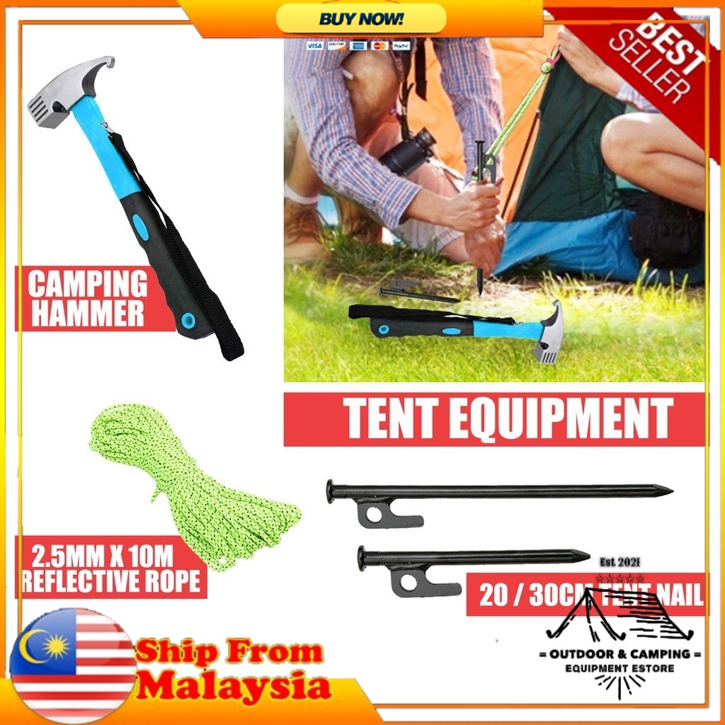 Outdoor Camping Tent 20cm 30cm 40cm Steel Peg Nails / Multifunctional ...