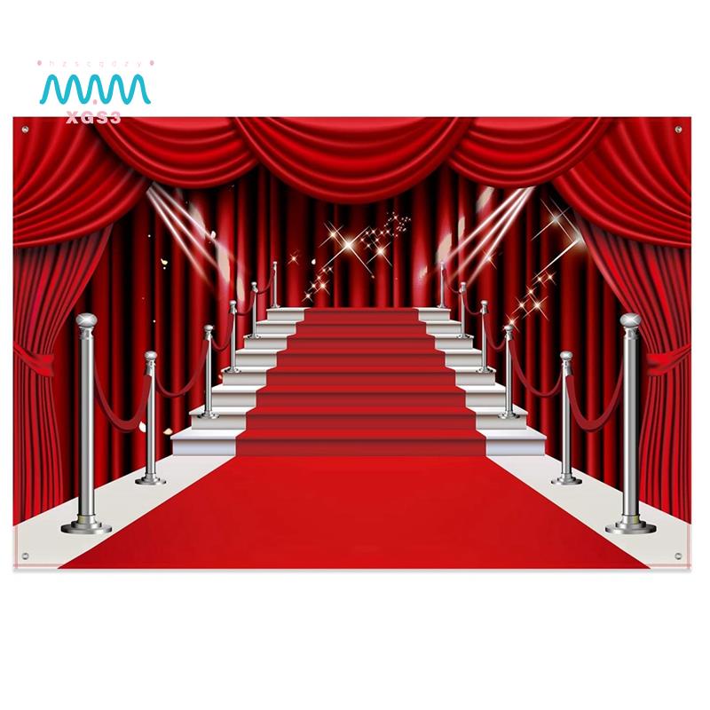 1 PCS Large Red Carpet Fabric Red Curtain Backdrop Banner Photography ...