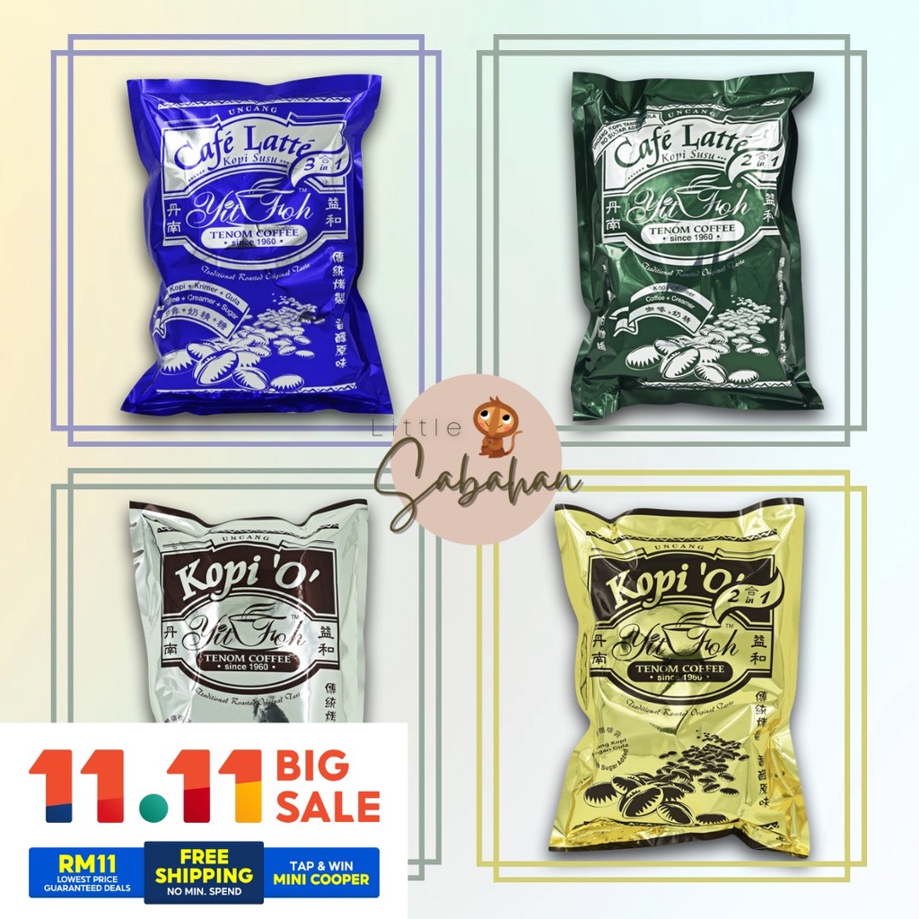 [READY STOCK] Yit Foh Tenom Sabah Coffee 3 in 1 || 2 in 1 || Kopi O ...