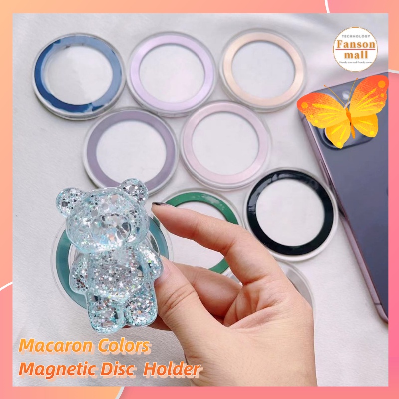 Macaron Colors Magsafe Magnetic Base Transparent Wireless Charging ...