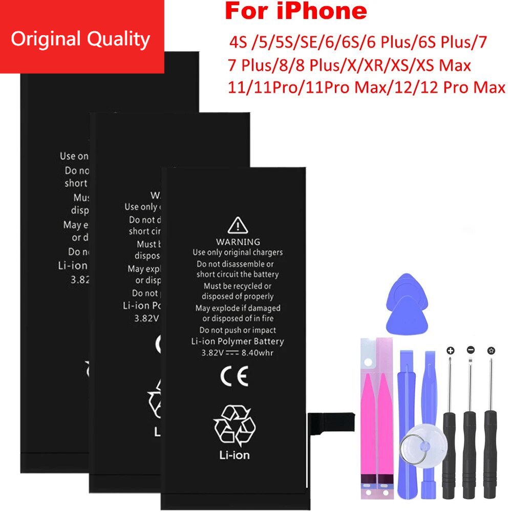 High Capacity Mobile Phone Lithium Battery For iPhone 4S 5 5S SE 6 6S 7 ...