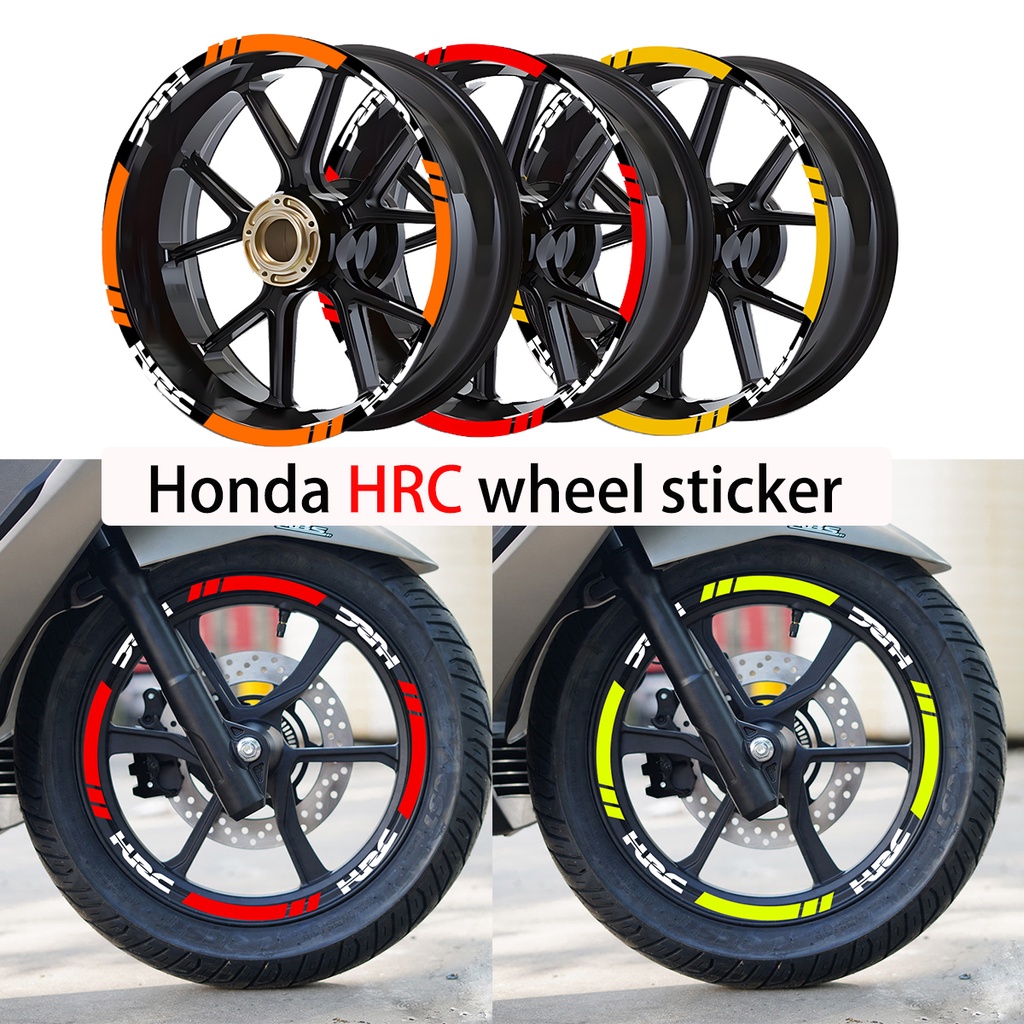 For Honda HRC Wheel Stickers Motorcycle Wheel Hub Stickers, 17 Inch ...