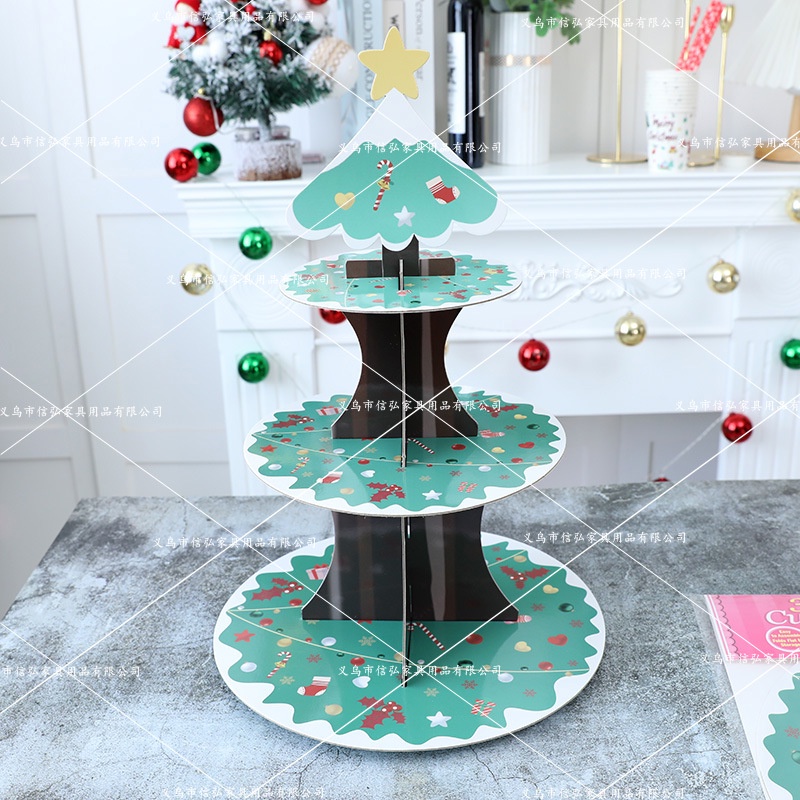 Christmas decoration disposable cake rack, dessert table display rack ...