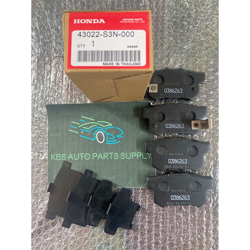 HONDA SNA,SDA,SV4,SM4,ODYSSEY RN3,RA1,RA3,RA6,RB1 REAR BRAKE PAD (43022 ...