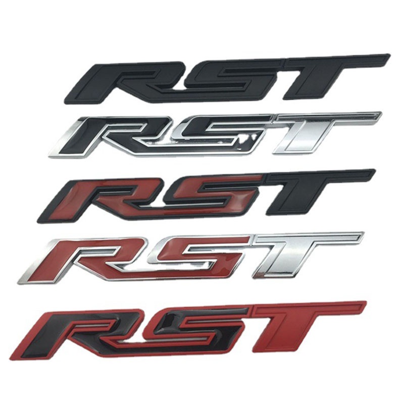 2024 NEW 2024 3D RST Emblem Car Badge Metal Silver Black Red Logo Trunk ...