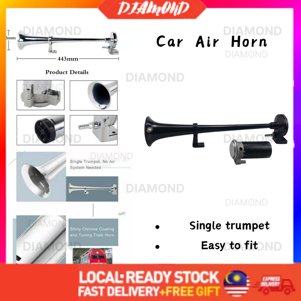 DIAMOND [12V] Car Air Horn 150DB Super Loud Universal Horn Single ...