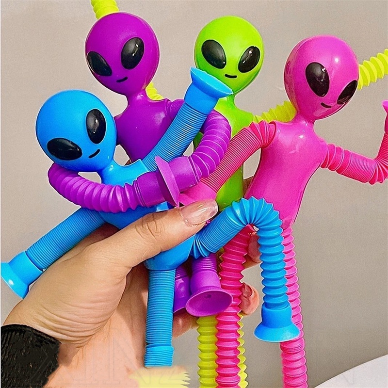 Telescopic Suction Cup Toys Kids Early Educational Puzzle Stress Relief ...