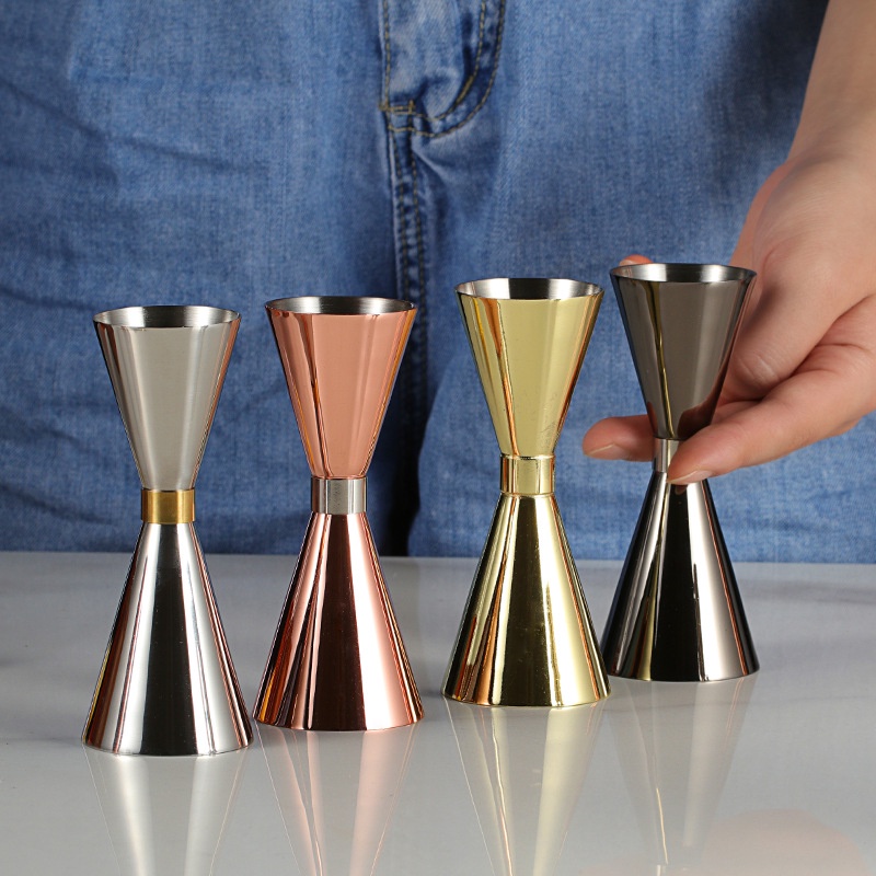 Cocktail Jigger Double Wine Measurer Stainless Steel Ounce Measuring ...
