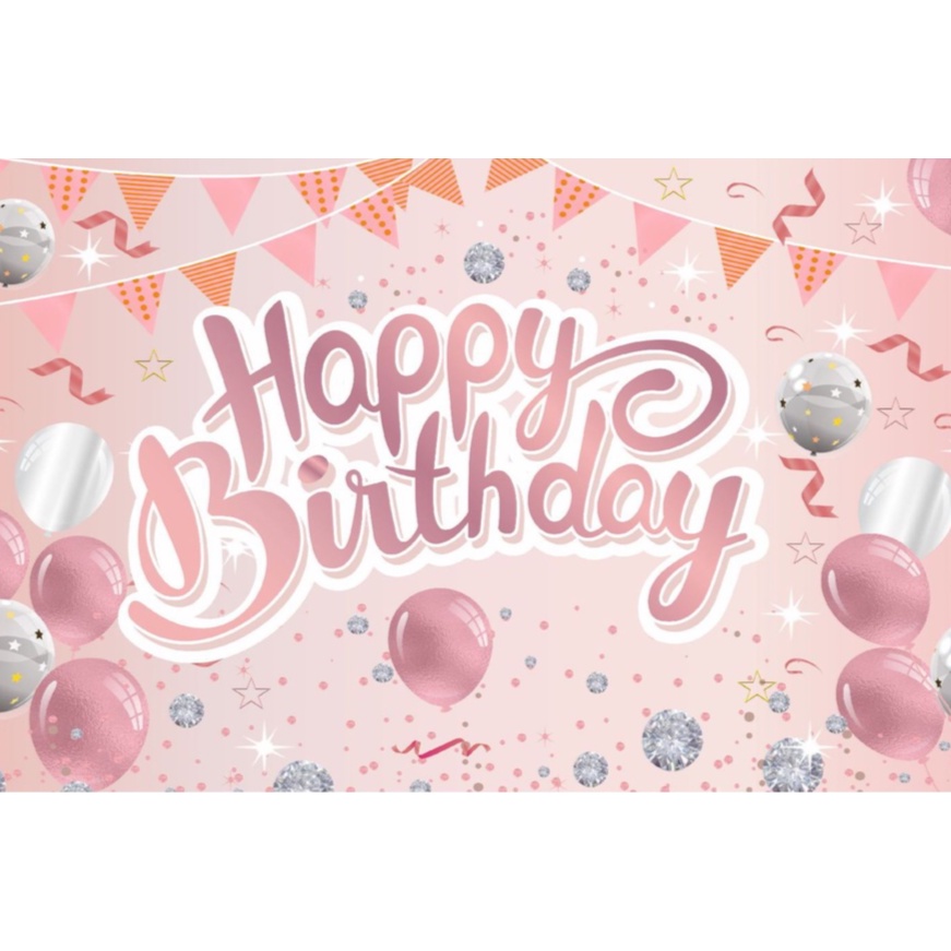 Birthday Party Poster Decoration Reusable Poster Wallpaper Background ...