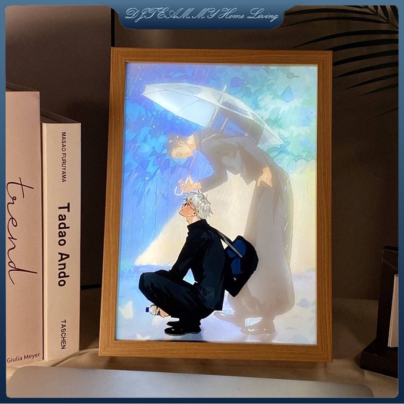 Anime Jujutsu Kaisen Light Painting Gojo Satoru 3 Colors Led Bedside ...