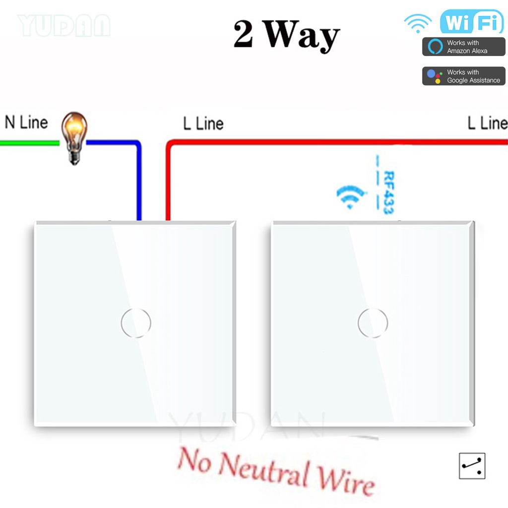 wifi 2Way switch (no need neutral wire) Wifi Smart Switch 1 gang 2 way ...