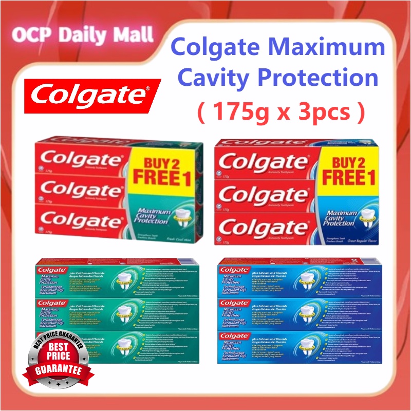 【New】Colgate Maximum Cavity Protection Fresh Cool Mint Great Regular ...