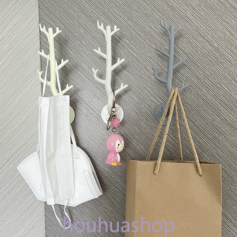Ready Stock Key Holder Hooks Self-adhesive Sticker Wall Hook Tree ...