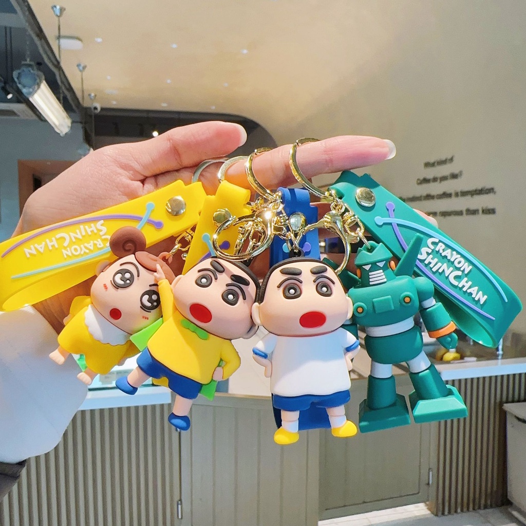 Crayon Shin-Chan Key Ring Anime Figure Shinchan Himawari Nohara Cartoon ...