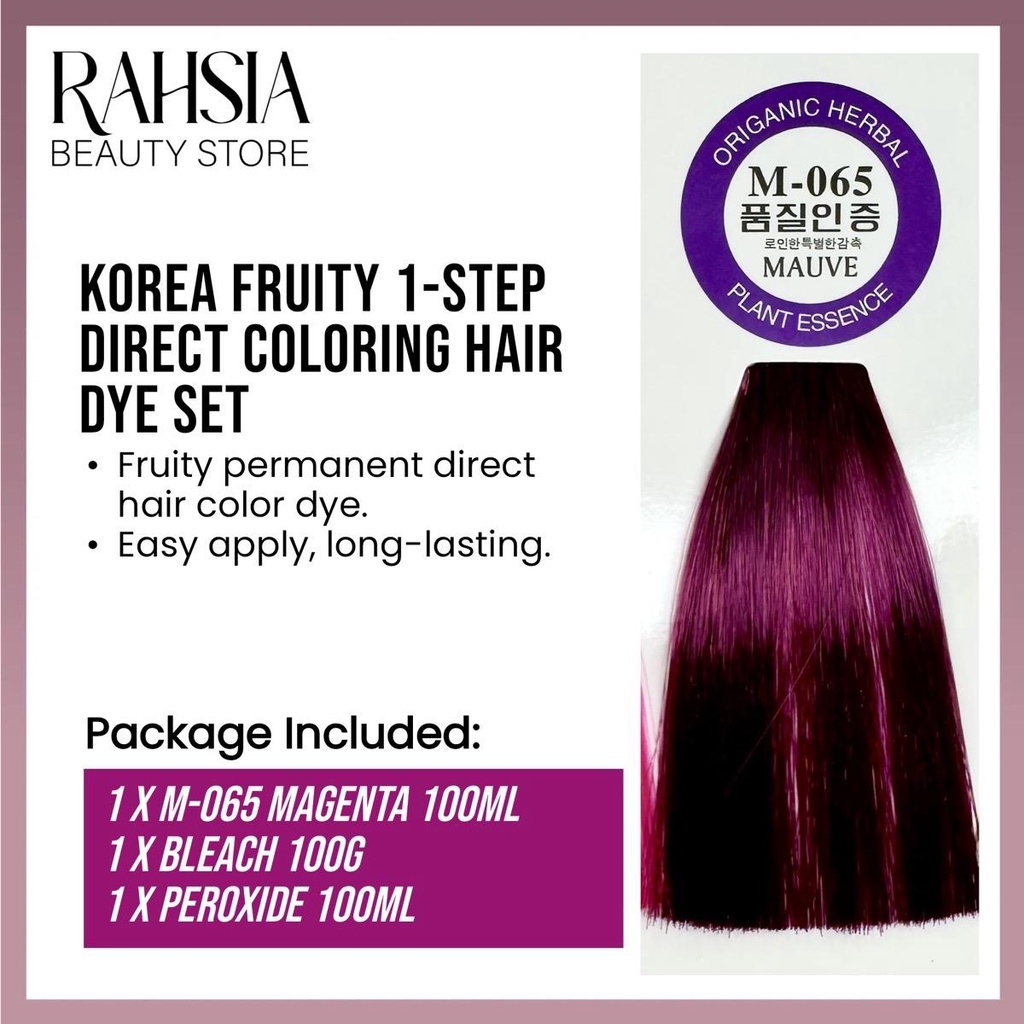 (Direct M-065 Magenta with Bleach Set) 6D Fruity Highlight Fashion ...