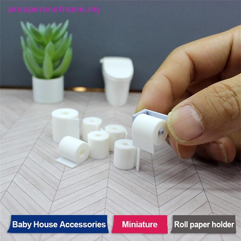 prosperoneframe 1:12 Dollhouse Simulation Rolls Toilet Paper Model Doll ...