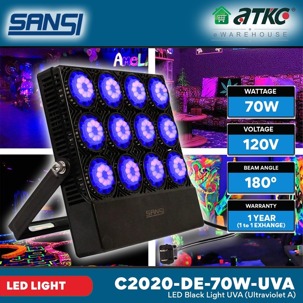 SANSI 70W LED Flood Light Bluelight UVA (Ultraviolet A) For Party ...