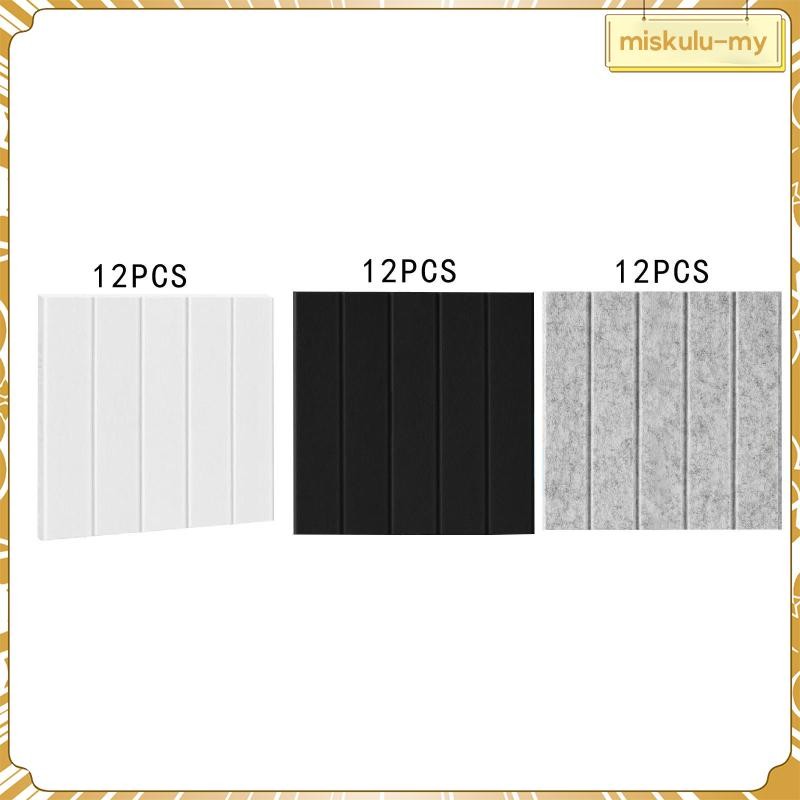 [MiskuluMY] 12 Pieces Tile Stickers Acoustic Panels Decorative Utility ...