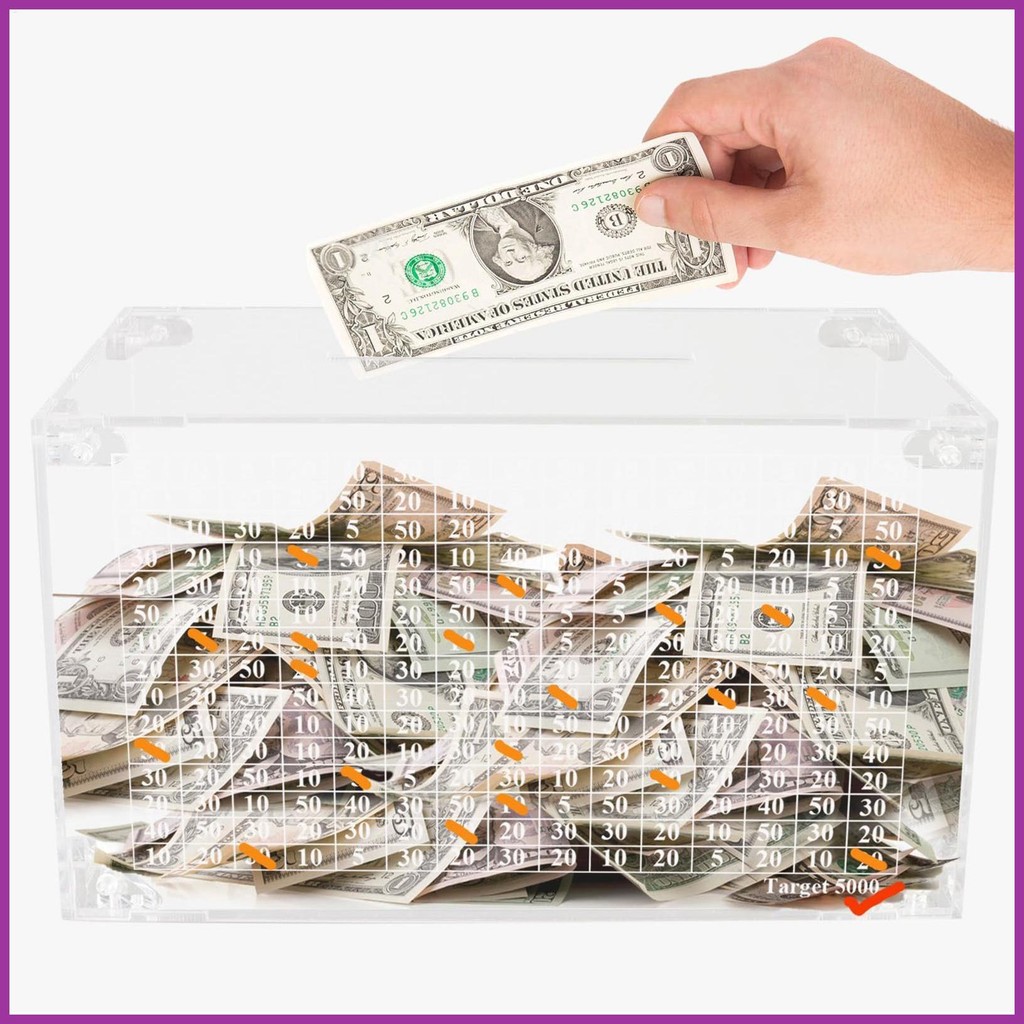 Clear Money Bank KidsMoney Banks With Counter Money Saving Jar Openable ...