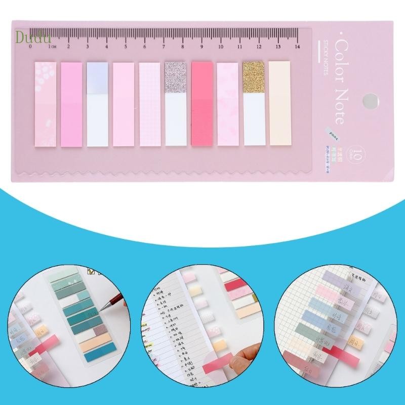Dudu 200Pcs 10 Color Index Tabs Sticky Label Waterproof Index Labels ...