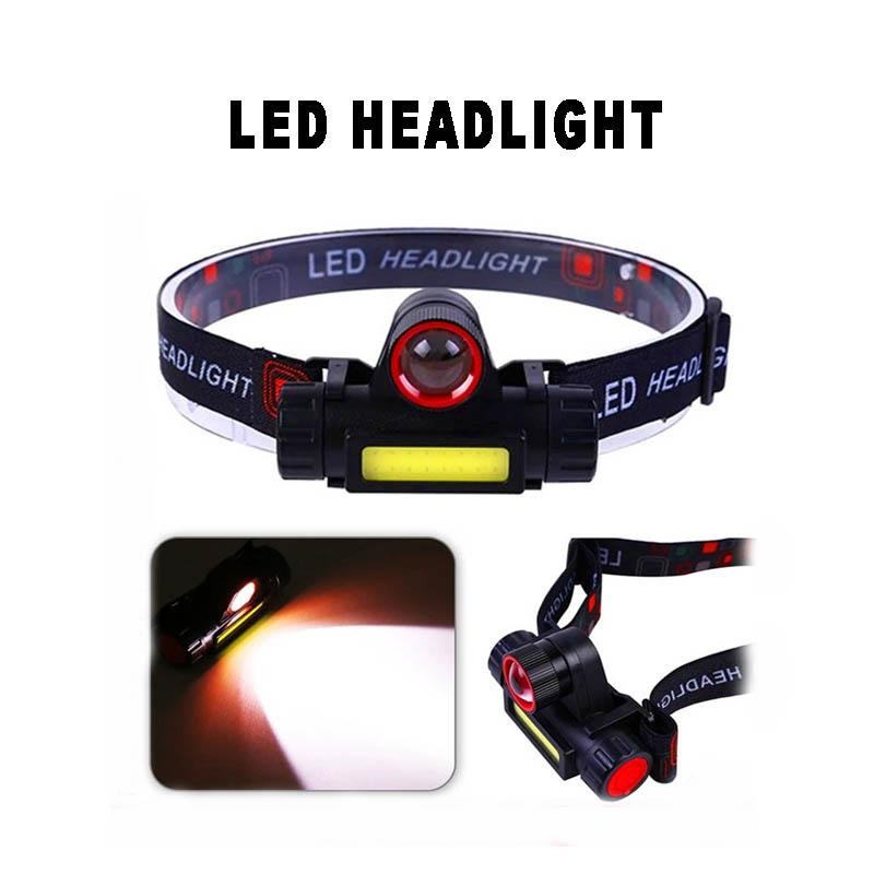 COB Headlamp LED 12000LM XPE USB Rechargeable Headlight Outdoor ...