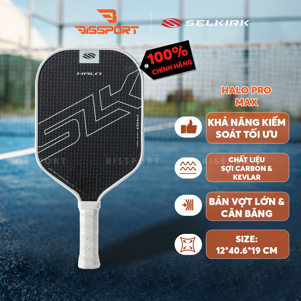 Genuine Selkirk SLK HALO Pro Max Pickleball Racket - Black - Maximum ...