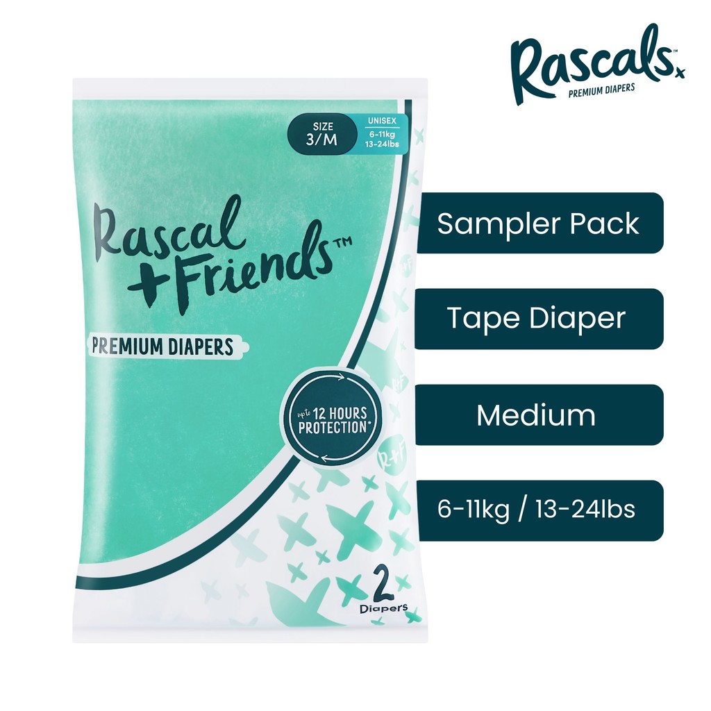 RASCAL + FRIENDS TAPE DIAPER | SAMPLER PACK | 2-PACK | Shopee Malaysia