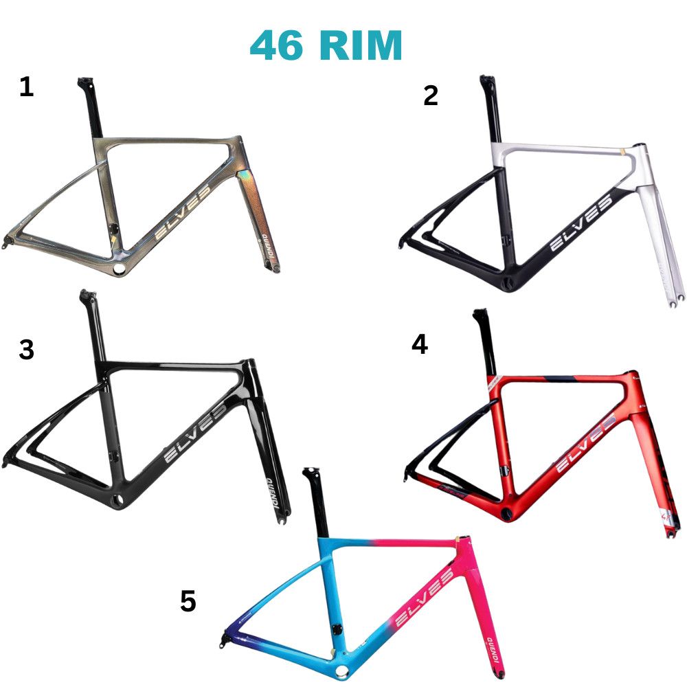 ELVES QUENDI DISC brake RIM brake T800 Carbon Framesets Road bike frame ...