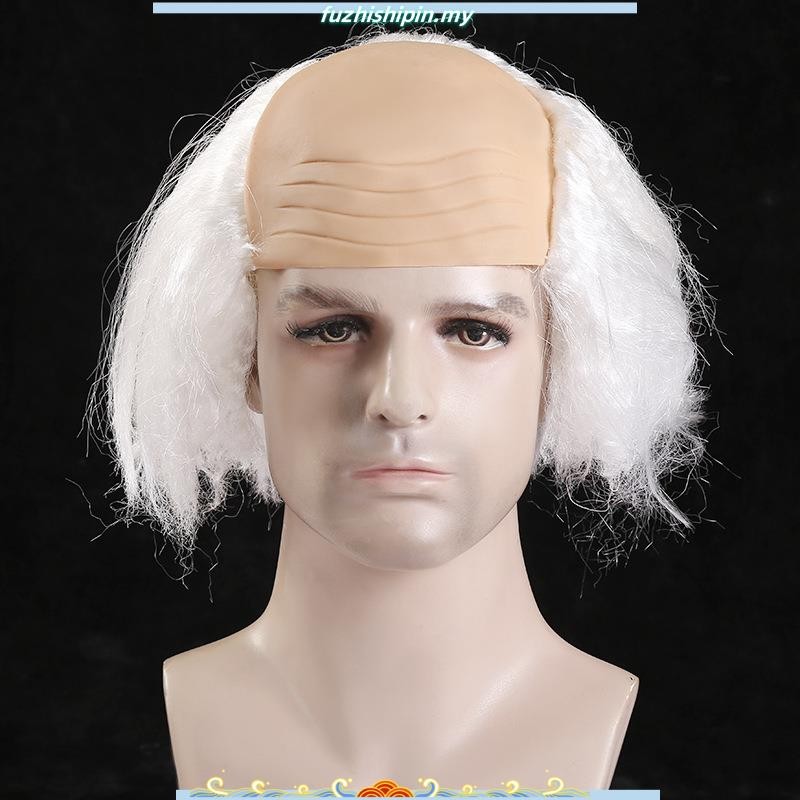 IVANES Funny Bald Wig, Props Straight Old Man Bald Wig, Party Cosplay ...